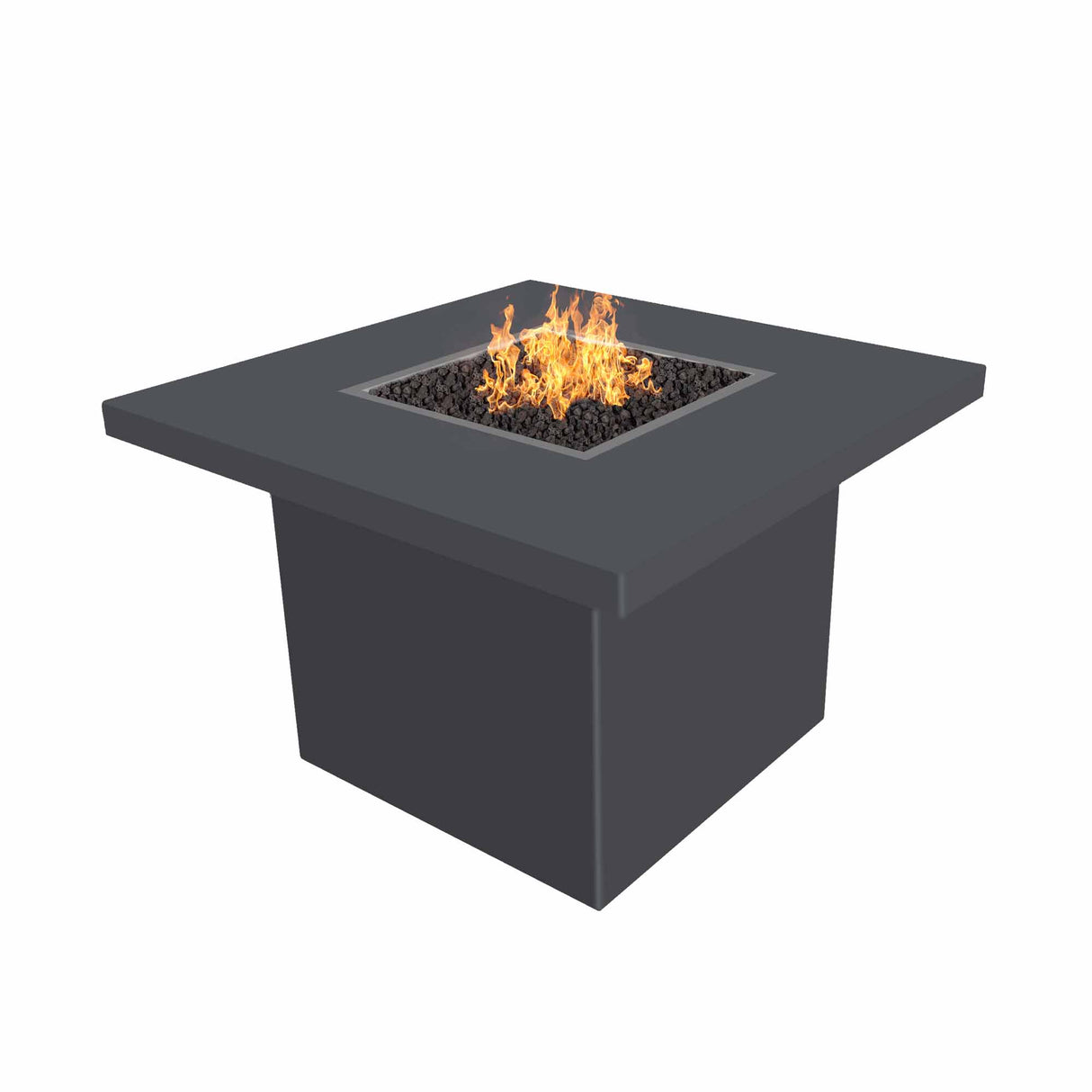 The Outdoor Plus 60" Bella Powder Coated Metal Square Fire Table OPT-B ...