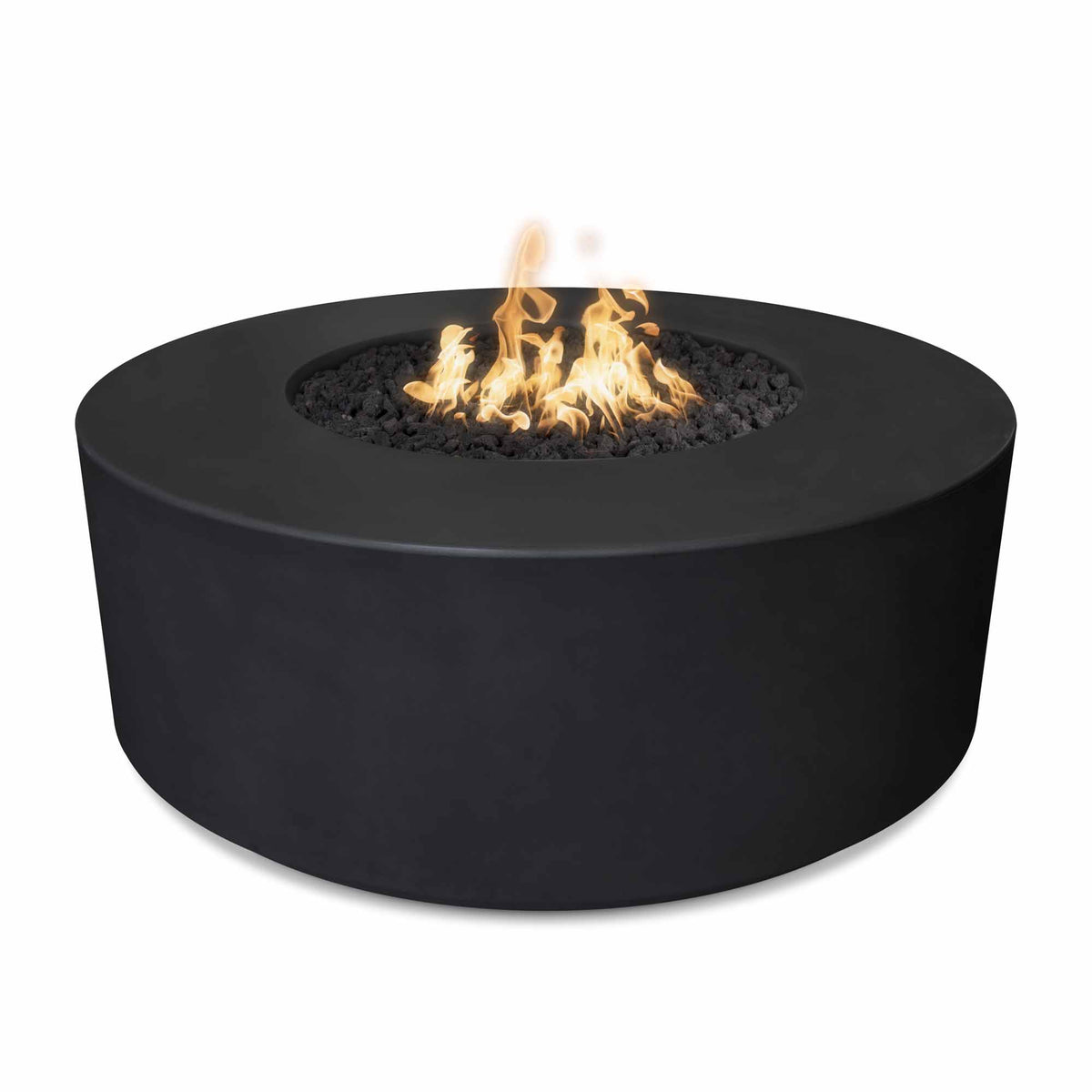 The Outdoor Plus 46" Florence GFRC Concrete 20" Tall Round Fire Pit OP ...
